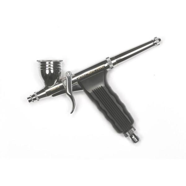 タミヤ（TAMIYA）｜スプレーワークHG トリガーエアブラシ(カップ一体型)。