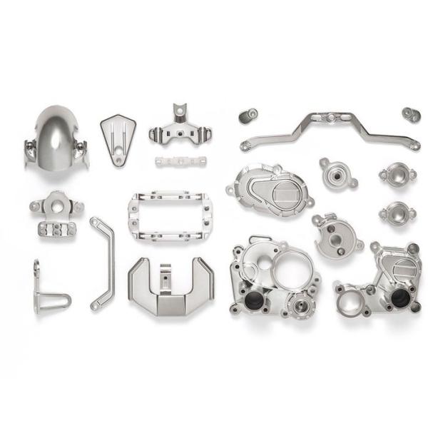 ギヤケースやサポートアームなどのAパーツに高級感ある半つや消しのクロームメッキを施しました。ダンシングライダーのドレスアップに効果的です。