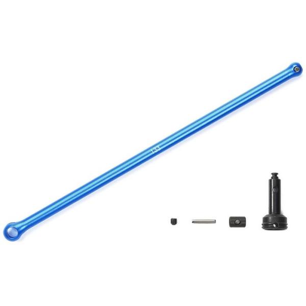 標準装備のドッグボーン型に比べてガタが少なく軽量なアルミ製。シャフトがギヤボックス側に残るのでメンテナンス性や作業性も良好です。