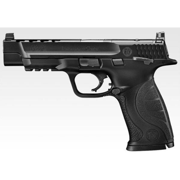 S&amp;W社製M&amp;P9の5インチバレル・ロングスライドバージョンをベースにした、同社カスタム部門=パフォーマンスセンターによるカスタムモデルがラインナップ！スライドとバレルに開けられたポート、背の高いフロント/リアサイト、新デザ...