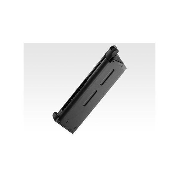 ダイカスト製マガジン：装弾数27発、薄型ながら冷えに強いダイカスト製のマガジン。M1911A1用マガジンとガス容量は同じですが、ガスを気化する為のスペースを増やしてあります。