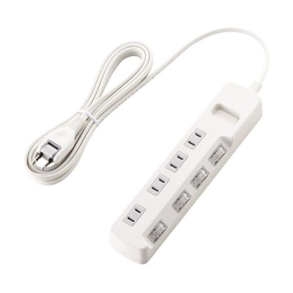 接続機器ごとにON/OFFでき、待機電力を個別に節約できる個別スイッチが付いた省エネタップです。 ACアダプタや大きめのプラグを接続してもスイッチに干渉しにくい、斜め配置のスイッチを採用しています。 差込口には耐熱性に優れたユリア樹脂を使用...