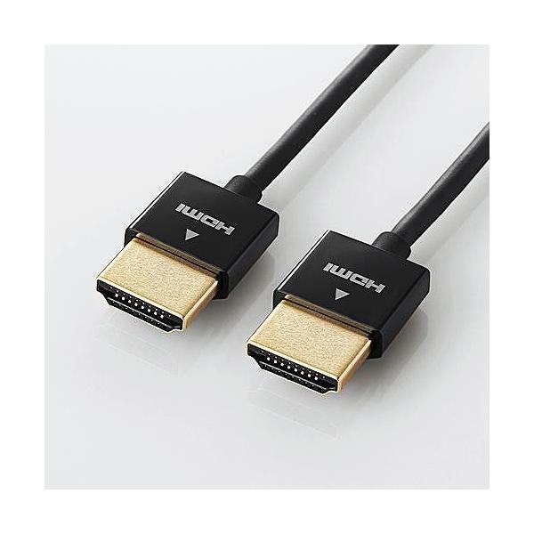 ケーブル直径約3.2mmで取り回しがしやすく、すっきり配線できる、スーパースリムタイプのイーサネット対応ハイスピードHDMIケーブルです。HIGH SPEED with Ethernet認証済み製品です。1本のケーブルで、映像信号と音声信号...