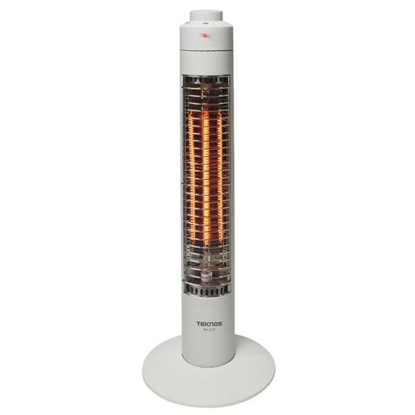 1秒即暖!お手軽お手頃ハロゲンヒーター スリムタイプ(1灯300W/ホワイト)。