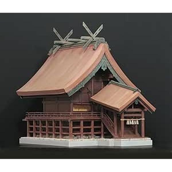 典型的な大社造りを忠実に再現しました。大型キットで迫力があり、細部まで忠実に再現されております。全高260mm。 ※組み立て、塗装が必要なプラスチックモデルキット。別途、工具、塗料等が必要です。