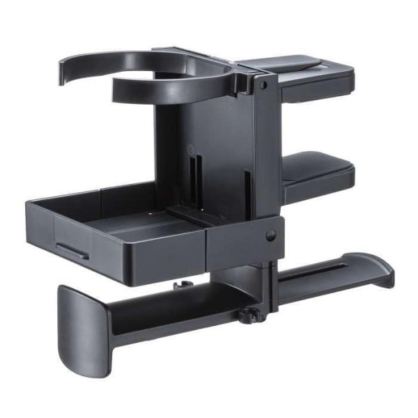 ●しっかり設置できて簡単に取り付け取り外しができます。●内向きにも外向きにも使える回転式です。●フックを引き出せばヘッドホン２台に対応します。●折り畳み式のドリンクホルダーでペッドボトルや水筒を置くことができます。【ご注意】・熱い飲み物を置...