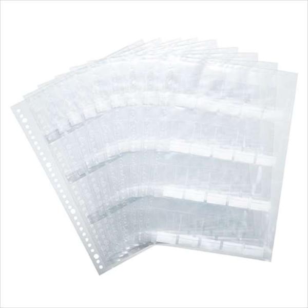 SDカードを1シートに20枚収納できるA4サイズのファイルシートです。持続的に帯電を防止する機能を持った帯電防止仕様のシートで、SDカードを静電気から守ります。シートに直接SDカードのタイトルやデータ内容がメモ書きできます。市販のバインダー...