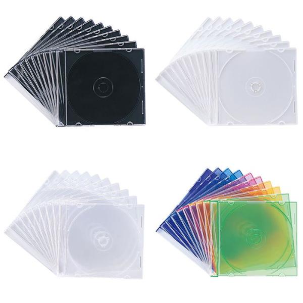 薄さ約5mmと従来のCDケースの約半分なので省スペースにCDを収納できます。カラーバリエーションは、ブラック(JAN：4969887314395/品番：FCD-PU10MBKN)、ホワイト(JAN：4969887314401/品番：FCD-...