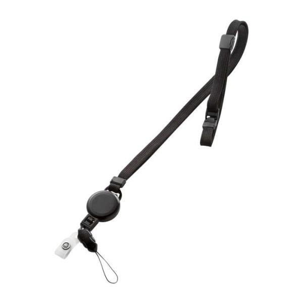 便利機能をフル装備したリール付きネックストラップです。ストラップはシンプルで使いやすい袋ひもタイプです。非接触型IDカードの使用に便利な、伸縮自在のリールコード付きです。リールは、動きに対応する360度回転式です。また、携帯電話やデジカメな...