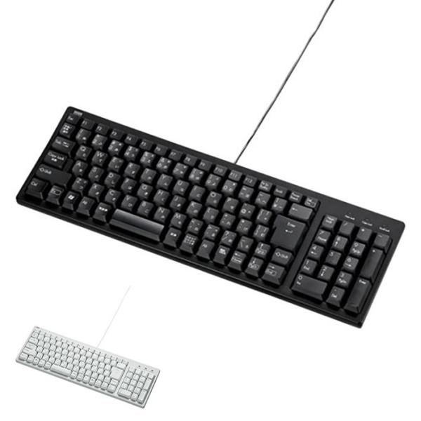 幅400mm以下のコンパクトサイズでありながら、テンキー付きのフルキーボードです。キーピッチはスタンダードキーボードと同じ19mmキーピッチです。文字の耐久性に優れたレーザー印刷を採用しています。使用しない時はキーボードを立てて収納できます...