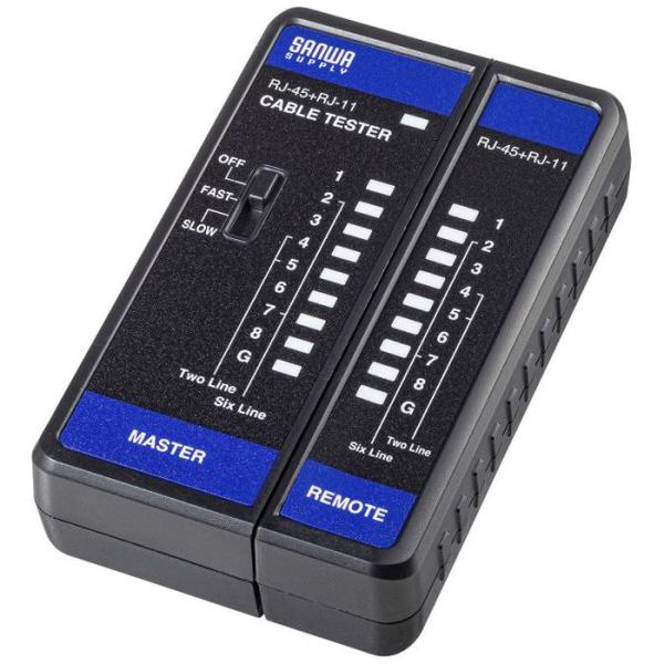 ●RJ-45コネクタ付きのUTP・STPケーブル(EIA/TIA-568A/568B)、RJ-11コネクタ付きのモジュラーケーブルの結線状態を簡単に調べることができます。 ●ケーブルの導通・断線・結線ミスやグランドの有無を調べることができま...
