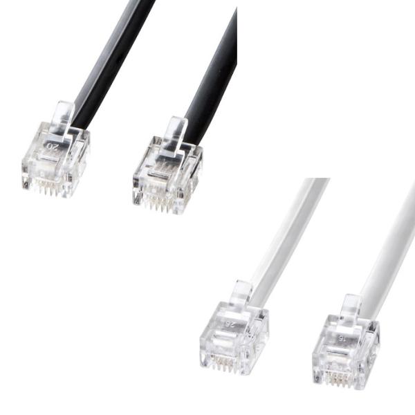 電話回線とモデム内蔵パソコン、モデム、FAX、電話機などを接続するケーブルです。ADSL回線とADSLモデムやスプリッタを接続する際にも使用できます。ISDN回線とDSUまたはDSU内蔵TAなどのISDN機器を接続する際にも使用できます。厚...