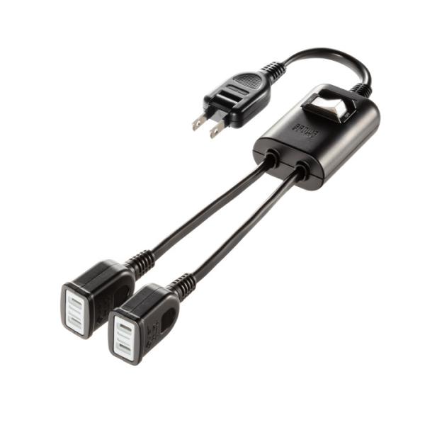 　●他の差込口をふさがないため、ACアダプタ使用時に無駄なく設置できる分岐タイプの電源延長コードです。　●安全な二重被ふくコードで恐ろしいコンセント火災を予防する、絶縁キャップ付きスイングプラグです。　●一括で電源がON/OFFできる集中ス...
