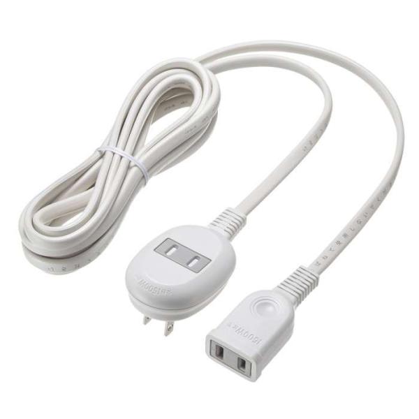 ●プラグにシャッター付き差込口が1個あるので、壁のコンセントを無駄なく使えて便利です。●タップなどの電源延長に便利です。