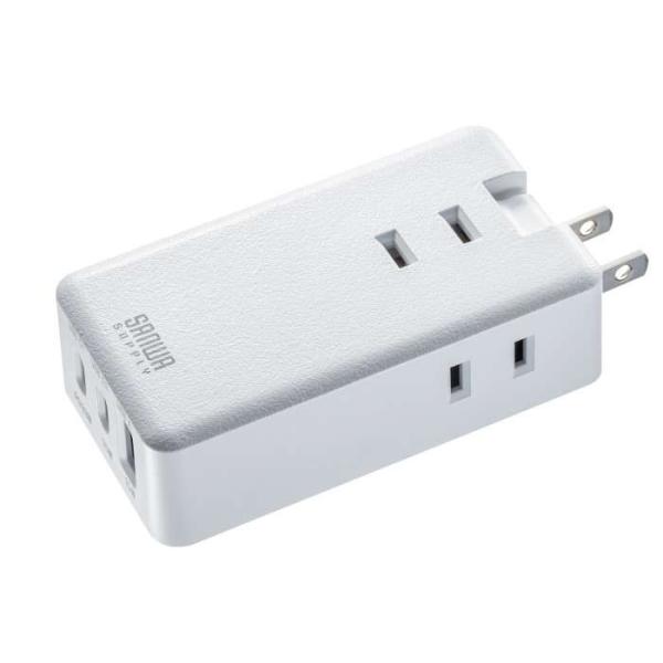 ●AC3個口に加え、Type-C×2とUSB-A×1を搭載し、最大6台の機器を同時に接続できます。●PD33W対応のUSB Type-Cポートでスマホやタブレットも急速充電でき、効率的に電源を供給します。●手のひらサイズのコンパクト設計で、...