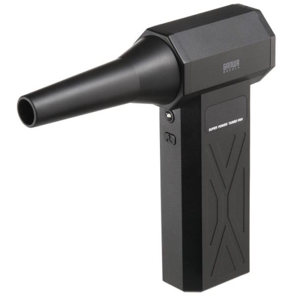 充電でき繰り返し使える電動エアダスター5種類のノズルを付属、電池残量や風力を液晶表示できる。