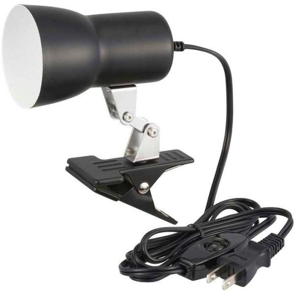 電球はお好みの光源色でご使用できます。口金E17、白熱電球40W以下、LED電球8W以下の電球に対応。中間スイッチ付き。光の向きが自由に変えられます。強力クリップで簡単に固定できます。本体カラーはブラック。