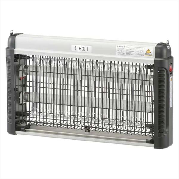 誘虫効果の高い光で虫を誘い高電圧で撃破。電源スイッチ付き。屋内専用。吊り下げ設置。