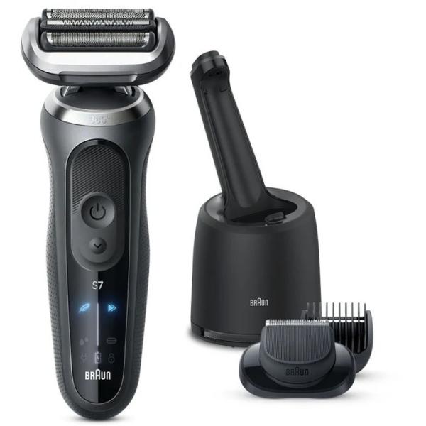 ブラウンシリーズ772-G7500ccは忙しい朝でも早ぞり、剃り残しゼロを叶える男性用電気シェーバー。360°密着システム搭載。究極の密着性で肌に密着。３つのシェービングパワー搭載。新ターボモードでスピード＆パワーUP。忙しい朝でも素早く深...