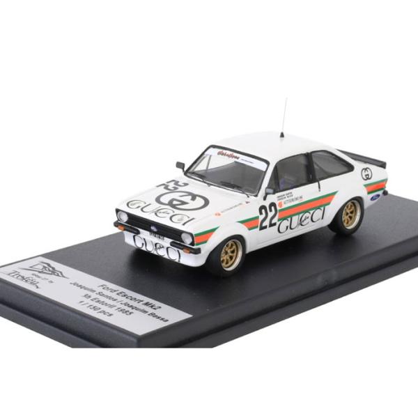 1/43スケールのミニカー。Trofeu 1/43 フォード エスコート Mk2 1985年エストリル3時間#22 Joaquim Santos / Joaquim Bessa。