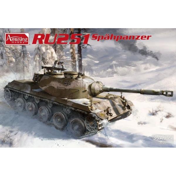 RU251は、ドイツ連邦軍に配備されていたM41 ウォーカー・ブルドッグの後継車としてハノマーグ社が開発した偵察戦車です。カノーネンヤークトパンツァーをベースに、火力と機動性を重視して設計されており、ラインメタル社製 BK 90/L40 9...