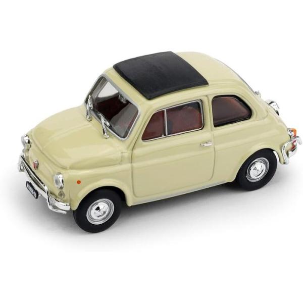 BRUMM 1/43 フィアット 500L 1968-1972 クローズ アンティークアイボリー/ブラウンインテリア。