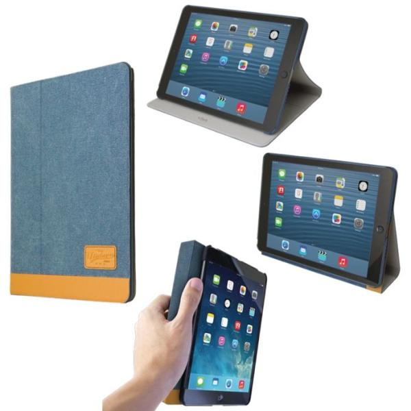 上質なジーンズ生地とステッチが印象的なフラップケース。