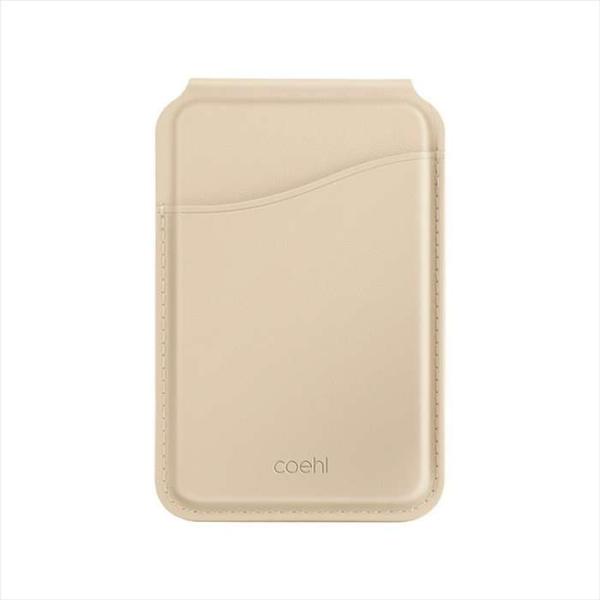 MagSafe対応の3in1カードホルダー。二つ折りデザインのコンパクトなミラー。ハンズフリーで使用できる卓上スタンド。スリムなカードホルダー。MagSafe非対応端末やケースに取り付け可能な導電性両面粘着テープ付きシリコンスナップリング付属。