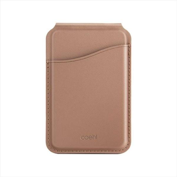 MagSafe対応の3in1カードホルダー。二つ折りデザインのコンパクトなミラー。ハンズフリーで使用できる卓上スタンド。スリムなカードホルダー。MagSafe非対応端末やケースに取り付け可能な導電性両面粘着テープ付きシリコンスナップリング付属。