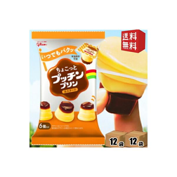 送料無料 グリコ ちょこっとプッチンプリン カスタード 120g 20g×6個入 ×24袋 12袋×2セット プッチンプリン 北海道800円・東北400円の別途送料加算 爆買 お中元