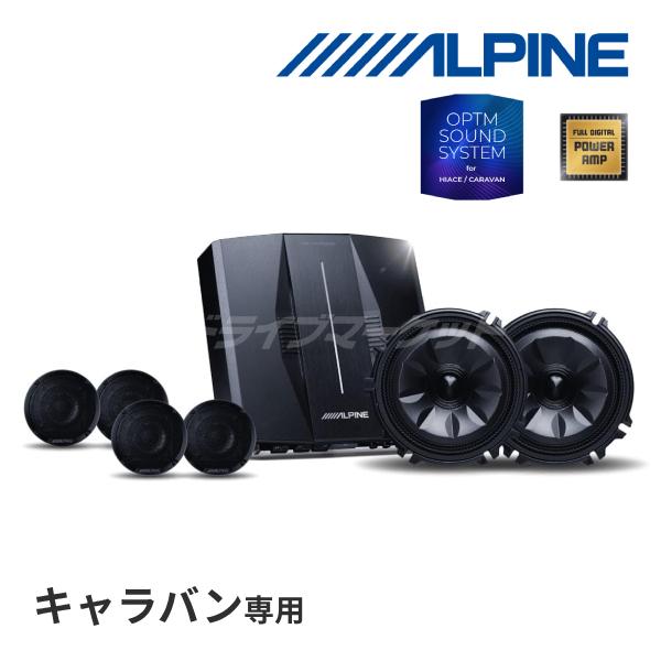 【送料無料】【代引手数料無料】ALPINE キャラバン専用 OPTMサウンドシステム OPTM8-CV●対応車種・年式：キャラバン 2022(R4)/8〜※標準ボディ・標準ルーフ・リアクーラー付き車■セット内容　5cm ルーフスピーカー(フ...