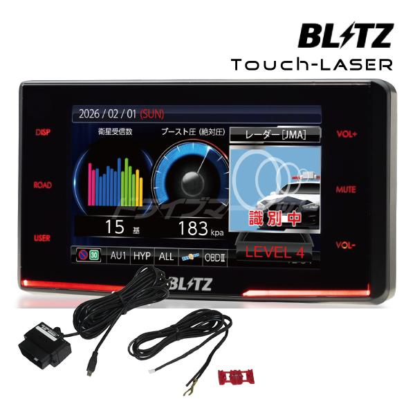 【送料無料】【代引手数料無料】■ セット内容・ レーザー&amp;レーダー探知機本体 Touch-LASER TL316R ×１・ OBDII接続アダプター OBD2-BR1A ×１▼レーザー＆レーダー探知機 Touch-LASER（タッチ...