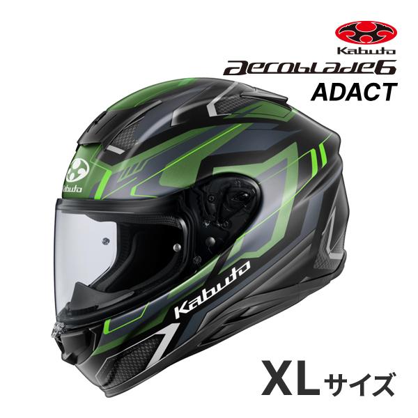 OGKカブト AEROBLADE-6 ADACT風との一体化を表現した疾走感のある王道スポーツスタイルモデル。■カラー：フラットブラックグリーン■サイズ：XL(61-62cm)※サイズはあくまで目安です。製品の設計により同じサイズ表示でも装...