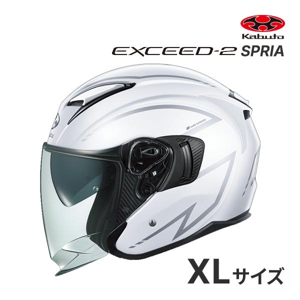 OGKカブト EXCEED-2 SPRIA スプリアモデルの造形美を際立たせる、精緻なミニマルグラフィック。■カラー：パールホワイトシルバー■サイズ：XL(61-62cm)※サイズはあくまで目安です。製品の設計により同じサイズ表示でも装着感...