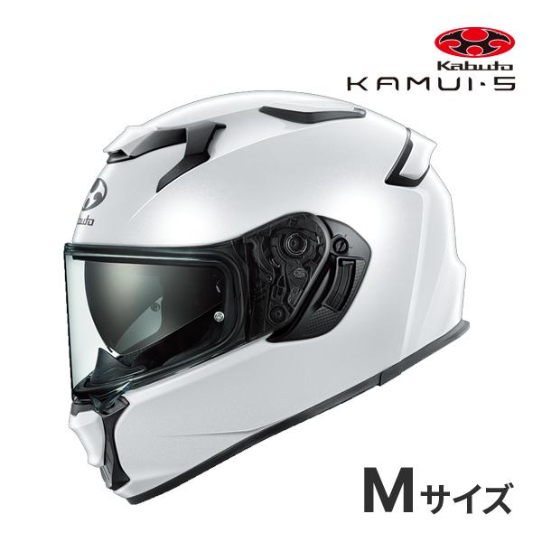 OGKカブト KAMUI 5涼しく、優しく、便利を全部つめ込んだ 快適欲張ヘルメット。■カラー：パールホワイト■サイズ：M(57-58cm)※サイズはあくまで目安です。製品の設計により同じサイズ表示でも装着感が異なる場合があります。■SG規...