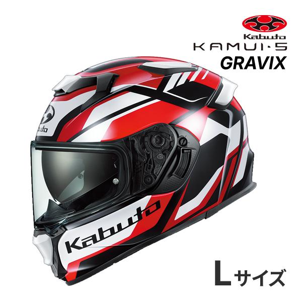 OGKカブト KAMUI 5 GRAVIXダイナミックで先進的なシェイプが際立つ、スポーティなグラフィックデザイン。■カラー：ブラックレッド■サイズ：L(59-60cm) ※サイズはあくまで目安です。製品の設計により同じサイズ表示でも装着感...