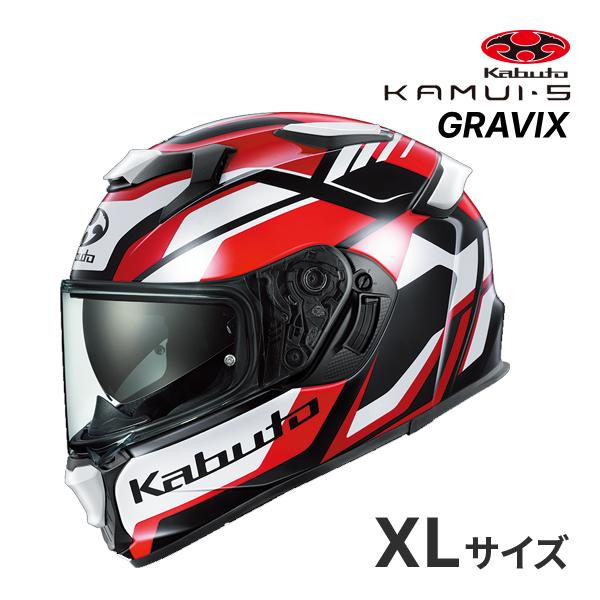 OGKカブト KAMUI 5 GRAVIXダイナミックで先進的なシェイプが際立つ、スポーティなグラフィックデザイン。■カラー：ブラックレッド■サイズ：XL(61-62cm)※サイズはあくまで目安です。製品の設計により同じサイズ表示でも装着感...