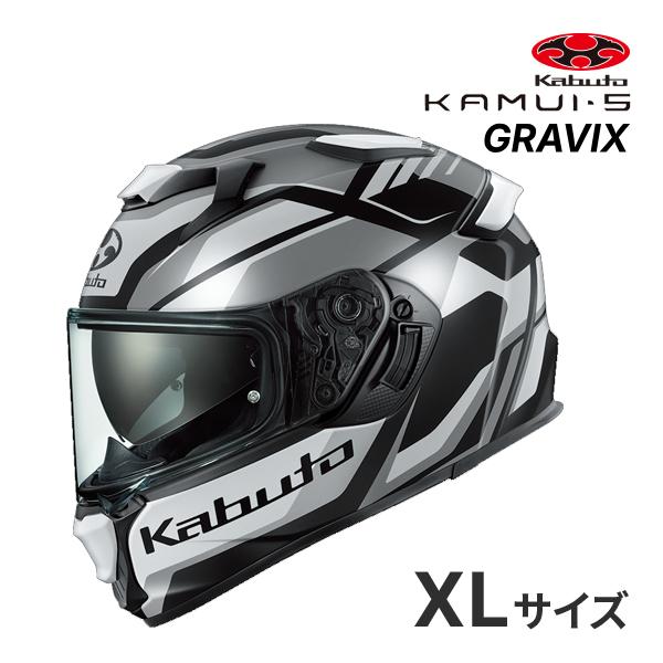 OGKカブト KAMUI 5 GRAVIXダイナミックで先進的なシェイプが際立つ、スポーティなグラフィックデザイン。■カラー：フラットブラックグレ−■サイズ：XL(61-62cm)※サイズはあくまで目安です。製品の設計により同じサイズ表示で...