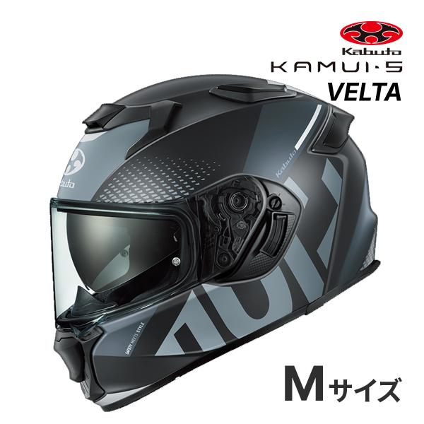 OGKカブト KAMUI-5 VELTAヘルメットをよりファッショナブルに楽しめる、洗練されたグラフィックデザイン。■カラー：フラットブラックグレー■サイズ：M(57-58cm)※サイズはあくまで目安です。製品の設計により同じサイズ表示でも...
