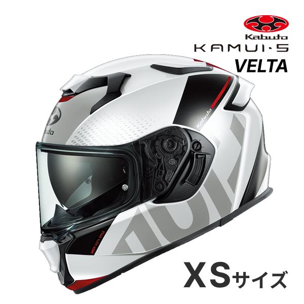 OGKカブト KAMUI-5 VELTAヘルメットをよりファッショナブルに楽しめる、洗練されたグラフィックデザイン。■カラー：ホワイトレッド■サイズ：XS(54-55cm) ※サイズはあくまで目安です。製品の設計により同じサイズ表示でも装着...