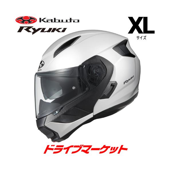 OGKカブト RYUKI快適な軽さのカタチIRカットシールド採用の軽量システムヘルメット。■カラー：ホワイトメタリック■サイズ：XL(61-62cm)※サイズはあくまで目安です。製品の設計により同じサイズ表示でも装着感が異なる場合があります...
