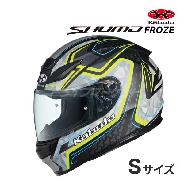 OGKカブト SHUMA FROZEストリームラインによる激しさと、冷たく輝く"氷"による静けさを表現したスタイリッシュなデザイン。■カラー：フラットブラックイエロー■サイズ：S(55-56cm)※サイズはあくまで目安です。製品の設計により...