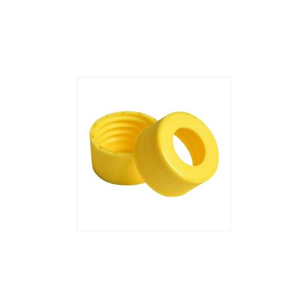 【カタログあり】【お見積もりOK】★6%OFF★4-4814-12 飲料水分析用EPAバイアル・VOC/VOA用 穴あきキャップ（黄）100個入 1M24-414Y JANコード:4582619640526