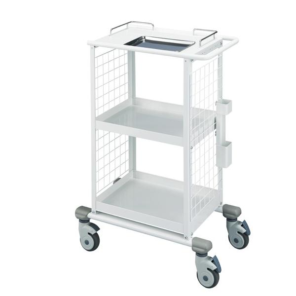 【カタログあり】【お見積もりOK】【送料無料】★19%OFF★●サイズ：W611×D356×H851mm●トレー内寸：W280×D195×H20mm●材質：本体＝スチール（粉体塗装）、トレー＝ステンレス●キャスター：φ100mm（静音・首振...