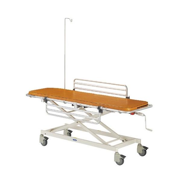 【カタログあり】【お見積もりOK】【送料無料】★19%OFF★●上下ハンドルで担架面の高さを無段階で調節可能。●キャスターは4輪ストッパー付。●材質：ステンレス医療機器対象外