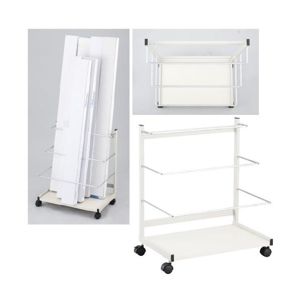 【カタログあり】【お見積もりOK】【送料無料】★24%OFF★●高さと奥行の違う3本の転倒防止バーにより、カテーテルボックスなどの長尺物をすっきりと収納できます。●サイズ：W520×D350×H610mm●材質：スチール●キャスター：φ40...