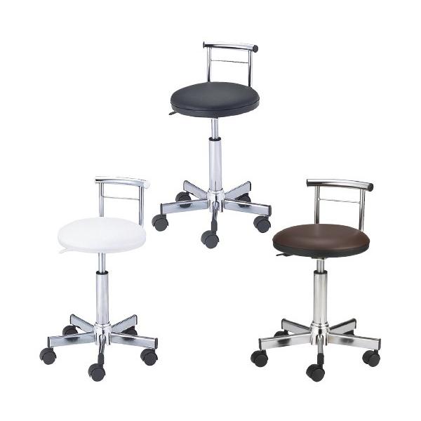 【カタログあり】【お見積もりOK】【送料無料】★18%OFF★●邪魔にならないコンパクトな背付きで疲れをカバーします。●ガス圧ワンタッチ昇降式。●サイズ：φ450×H590〜780mm●座面寸法：φ350×H480〜670mm●材質：脚部＝...