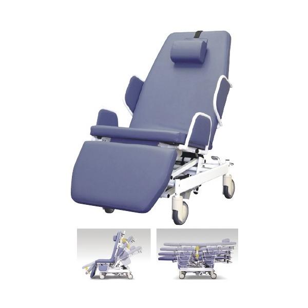 【カタログあり】【お見積もりOK】【送料無料】●1台で診察台・処置台・ストレッチャー・リカバリーチェアとして活用できますので、限られた医療スペースを有効活用できます。●レバーを握るだけで簡単にフルフラットになり、リクライニング＆ティルト機能...