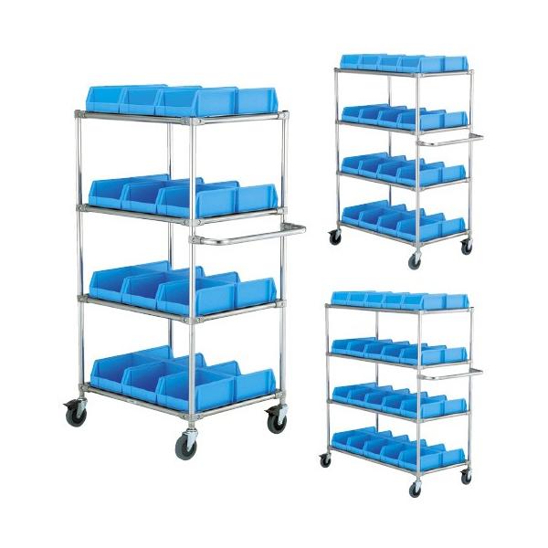 【カタログあり】【お見積もりOK】【送料無料】★25%OFF★●ステンレスパイプをジョイント金具で組み上げたミキシングカート。●ジョイント金具を調節し、棚板や取手の位置を変更できます。●そのままの状態で、施用未実施を目視で確認できます。●サ...