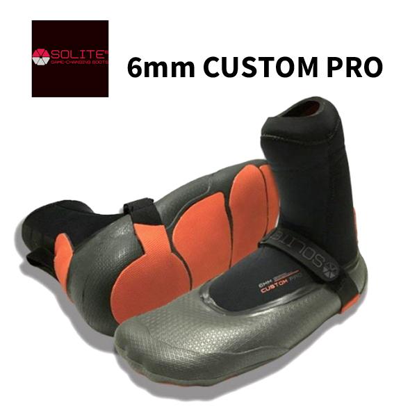 【 SOLITE 】  6mm CUSTOM PRO SOLITE  ソライト6mm CUSTOM PRO   カスタム　プロカラー：BLACK/ORANGE(ブラックオレンジ)サイズ：7（25cm）ソライトのサーフブーツです。 お湯で温め...